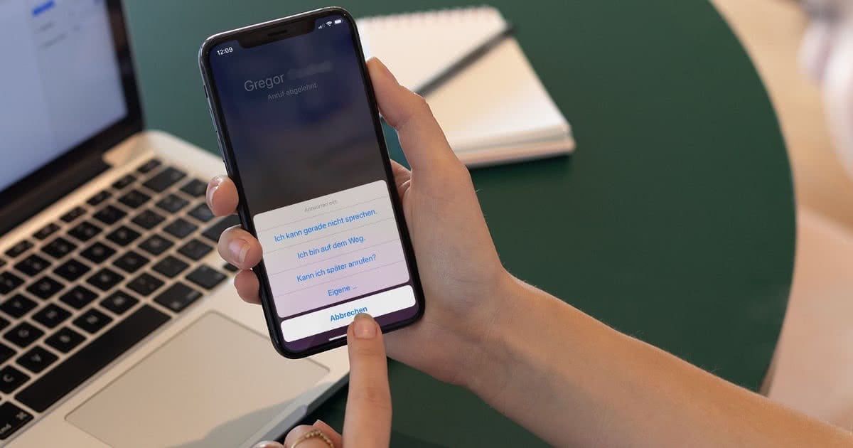 iPhone Anruf ablehnen und mit Nachricht antworten