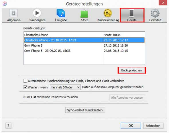iPhone Backup löschen mit & ohne iTunes – PC und Mac