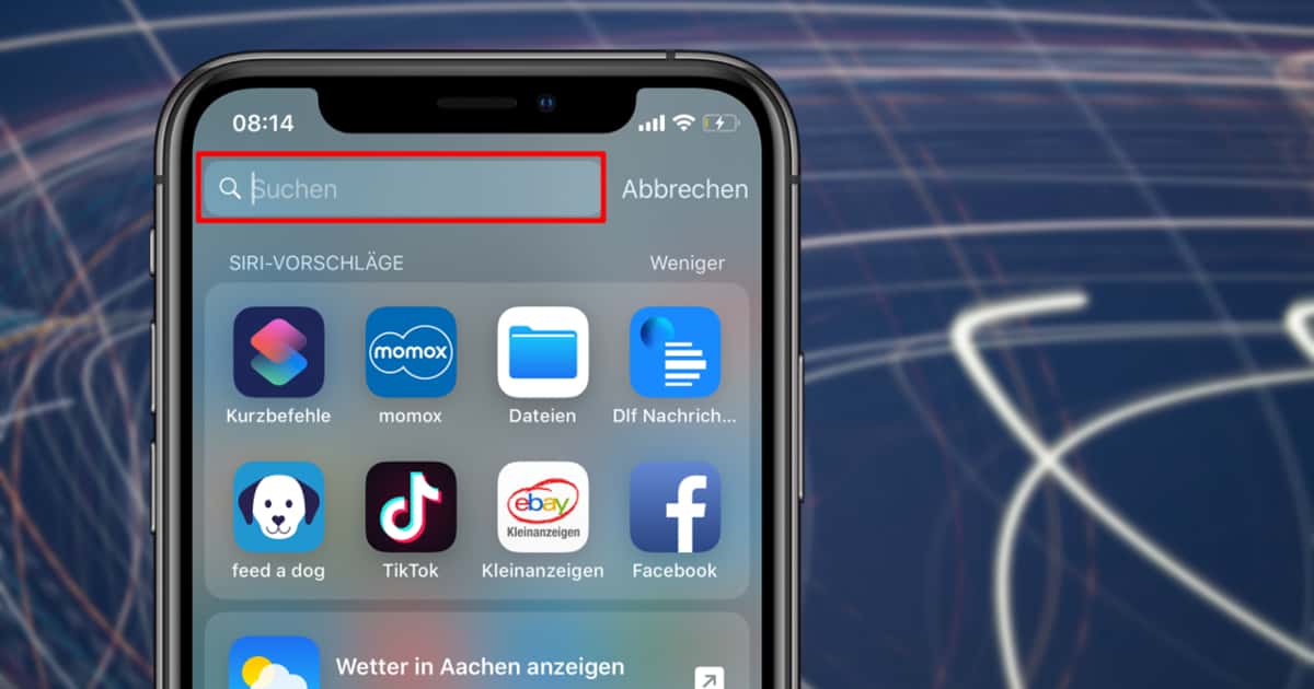Spotlight Suche aufrufen und iPhone durchsuchen!