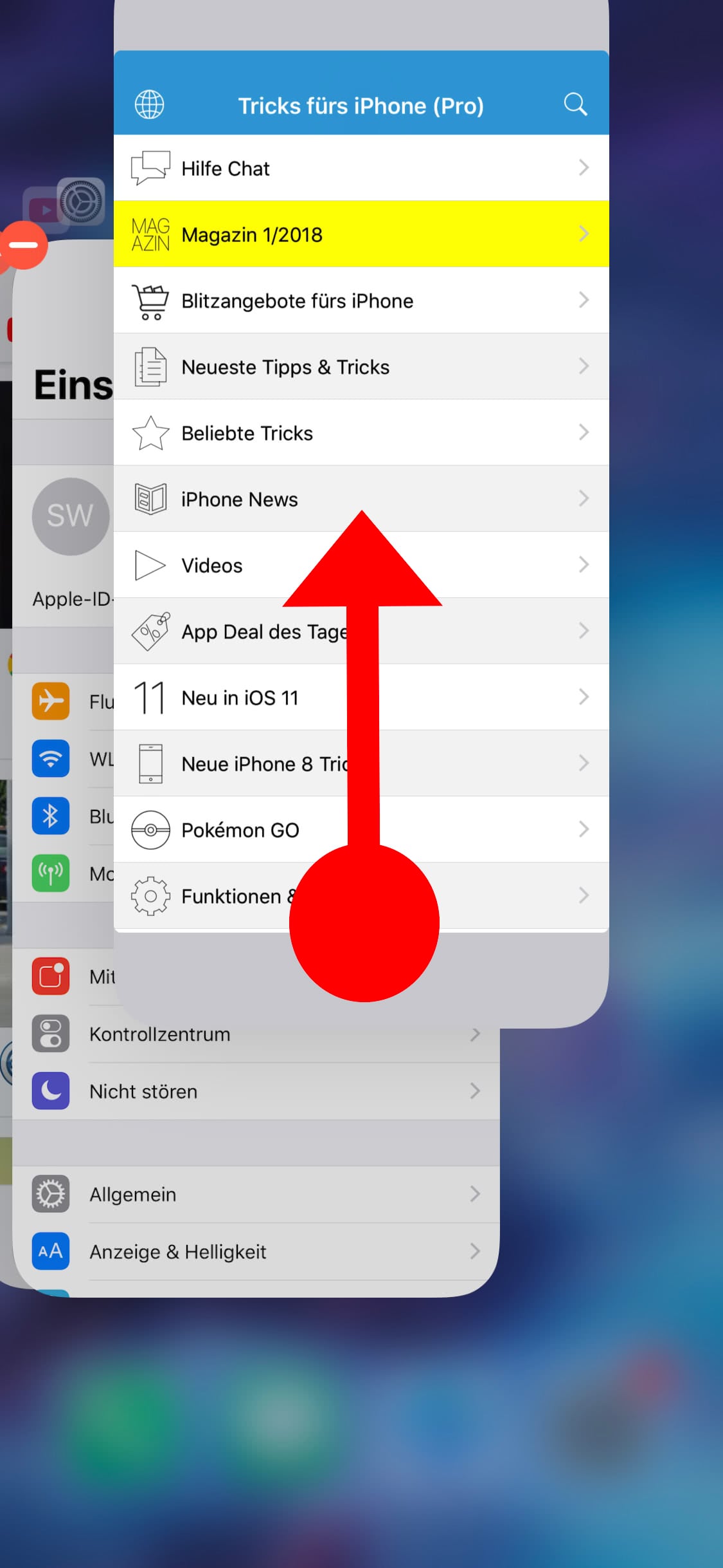 iPhone X Apps schließen – iPhone X, XR & XS (Max)