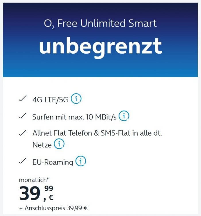 o2 Free Unlimited Tarife - unenedlich Datenvolumen & viel Geschwindigkeit