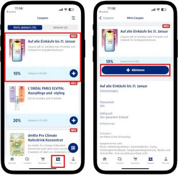 Rabatt-Aktion: Jetzt Geld sparen mit der dm-App!