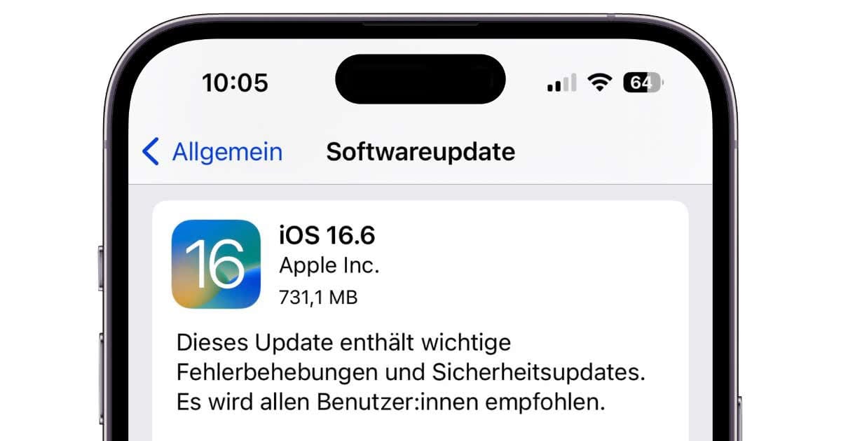iOS 16.6 Update behebt Fehler und verbessert die Sicherheit