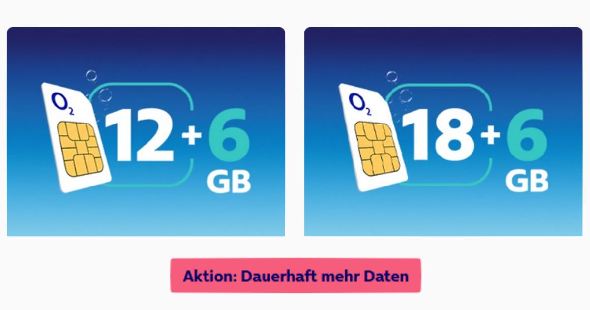 o2 Prepaid Aktion: "dauerhaft mehr Daten" nur noch für kurze Zeit