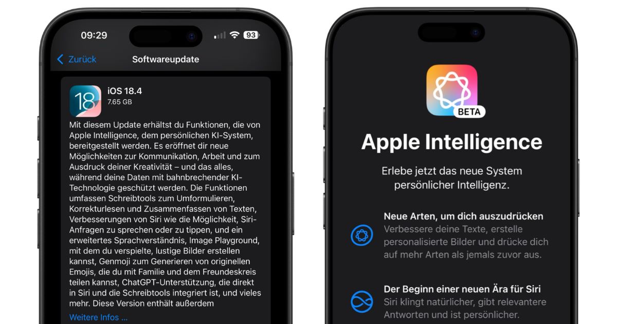 iOS 18.4 Update ist da – Apple Intelligence endlich auch in Deutschland!